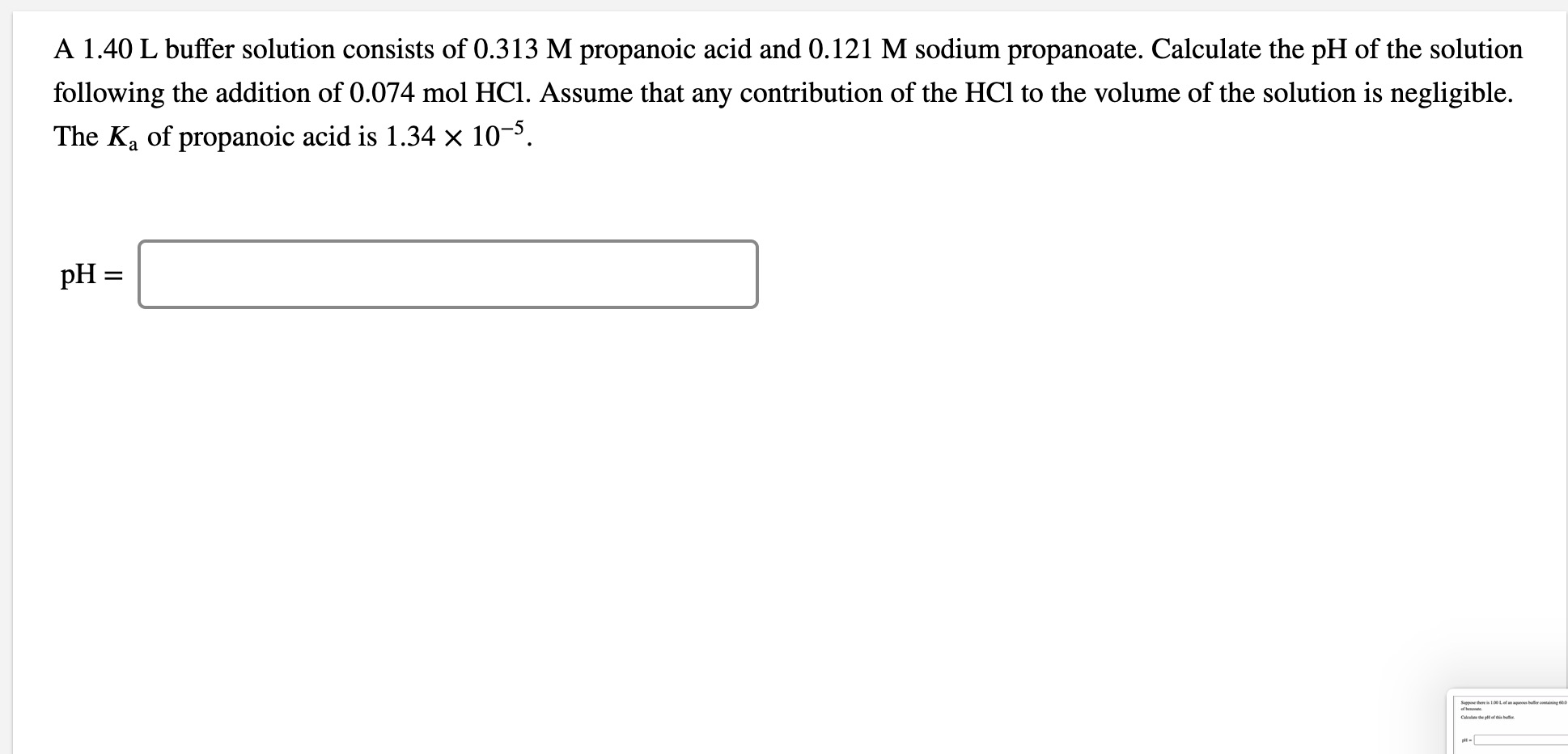 Solved A 1.40 L buffer solution consists of 0.313 M | Chegg.com