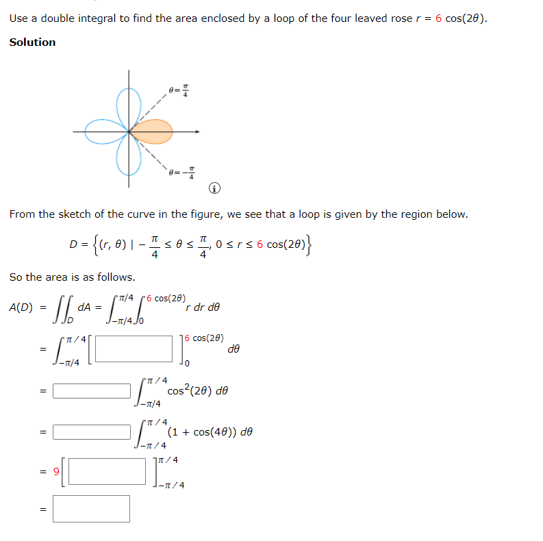 Solved Use a double integral to find the area enclosed by a | Chegg.com