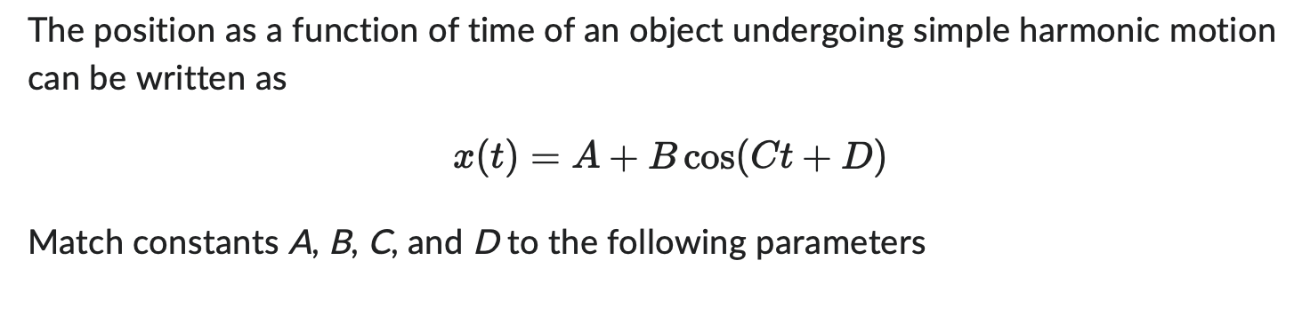 Solved The position as a function of time of an object | Chegg.com
