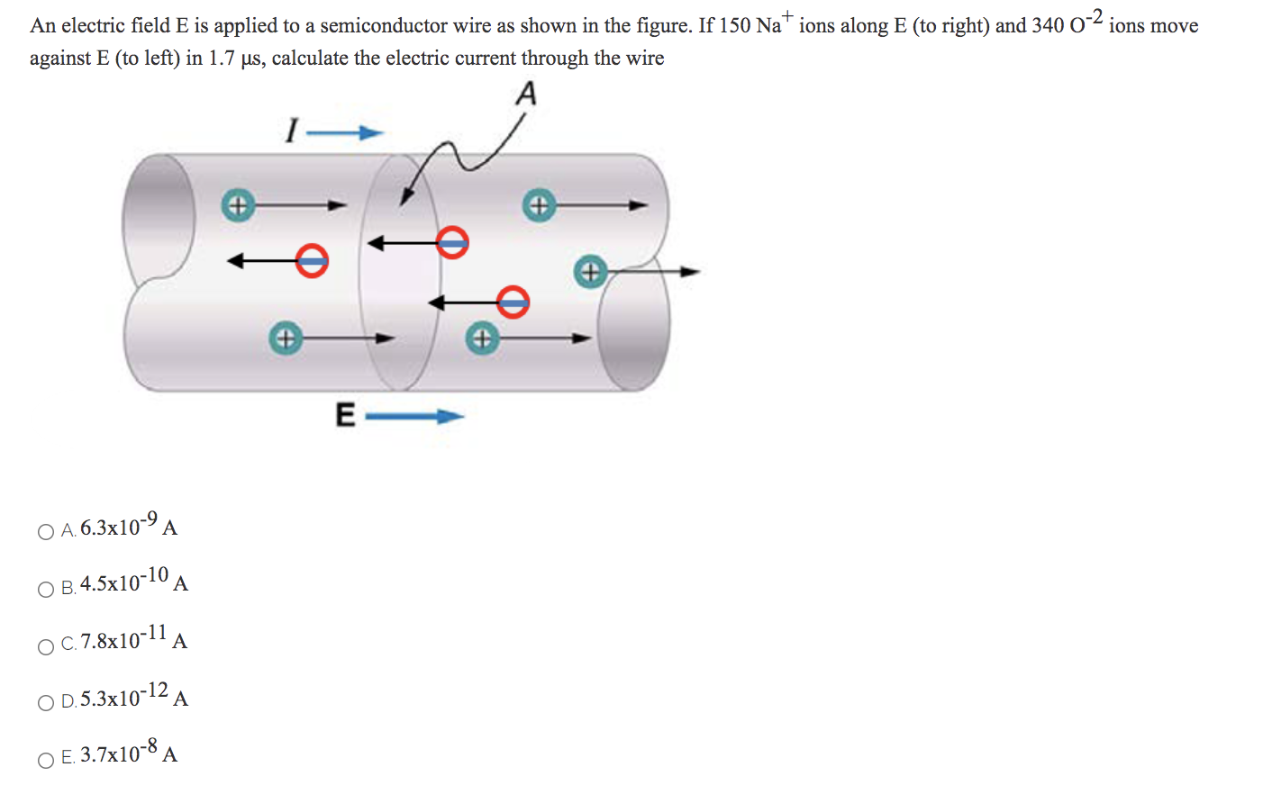 Solved An electric field E is applied to a semiconductor | Chegg.com
