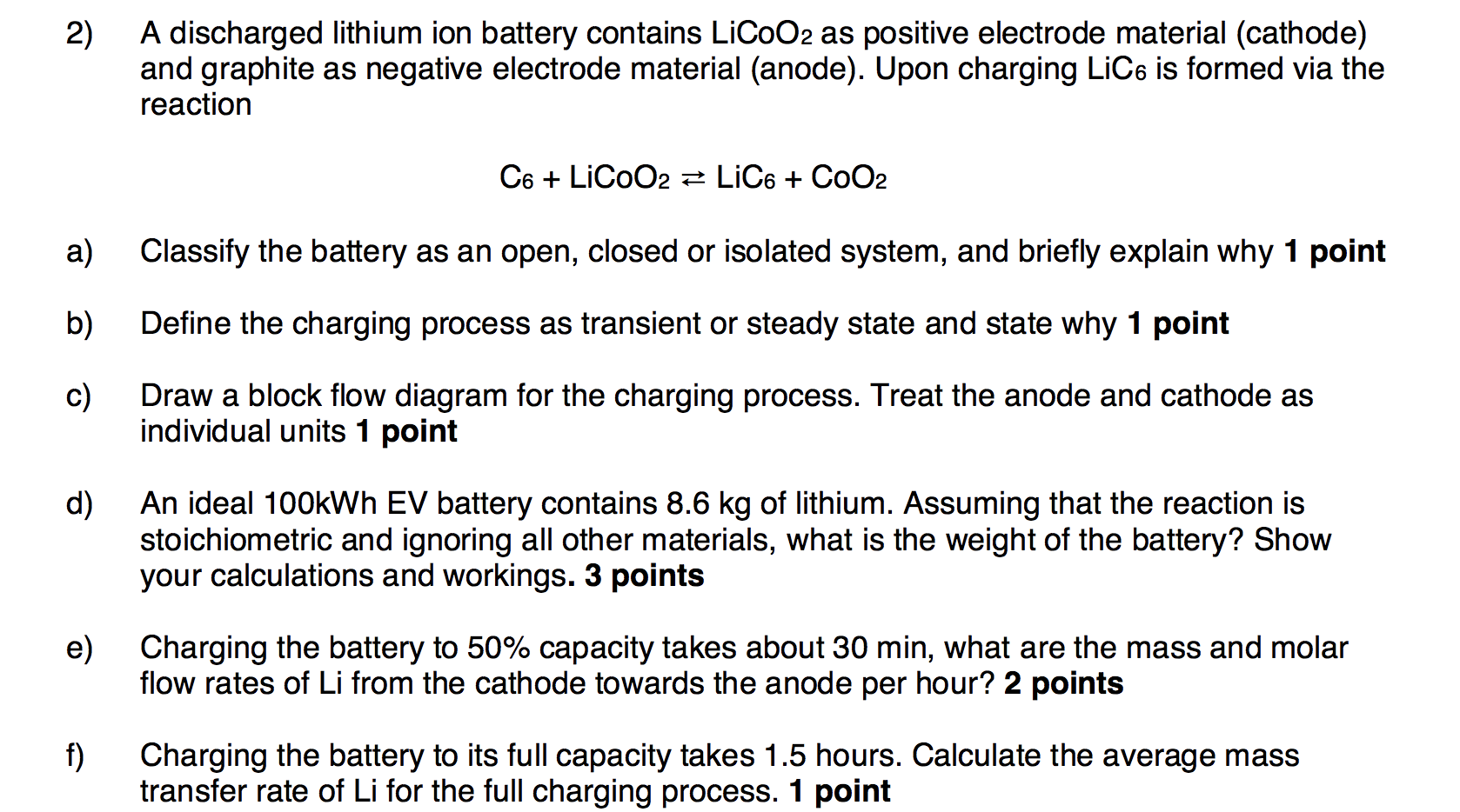 Solved COO2 (s) + Lit (aq) + Lico02 Lit (aq) + C6 (s) + | Chegg.com