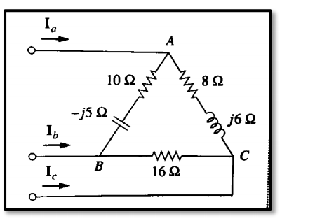 Solved Question 35 The unbalanced triangle connected load in | Chegg.com
