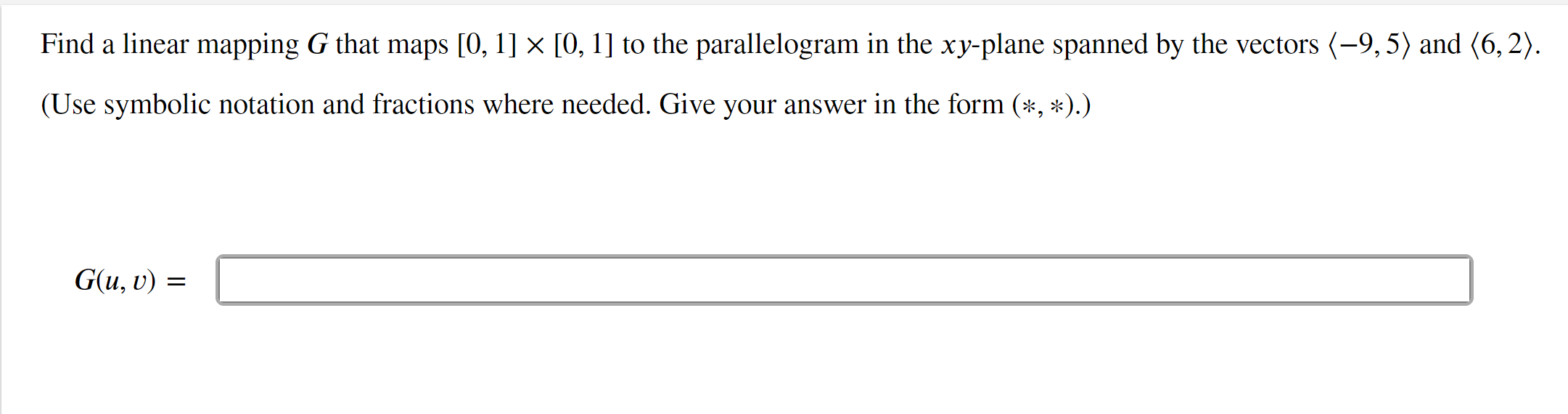 Solved Find a linear mapping G ﻿that maps [0,1]×[0,1] ﻿to | Chegg.com