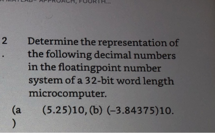 Solved 2 Determine the representation of the following | Chegg.com