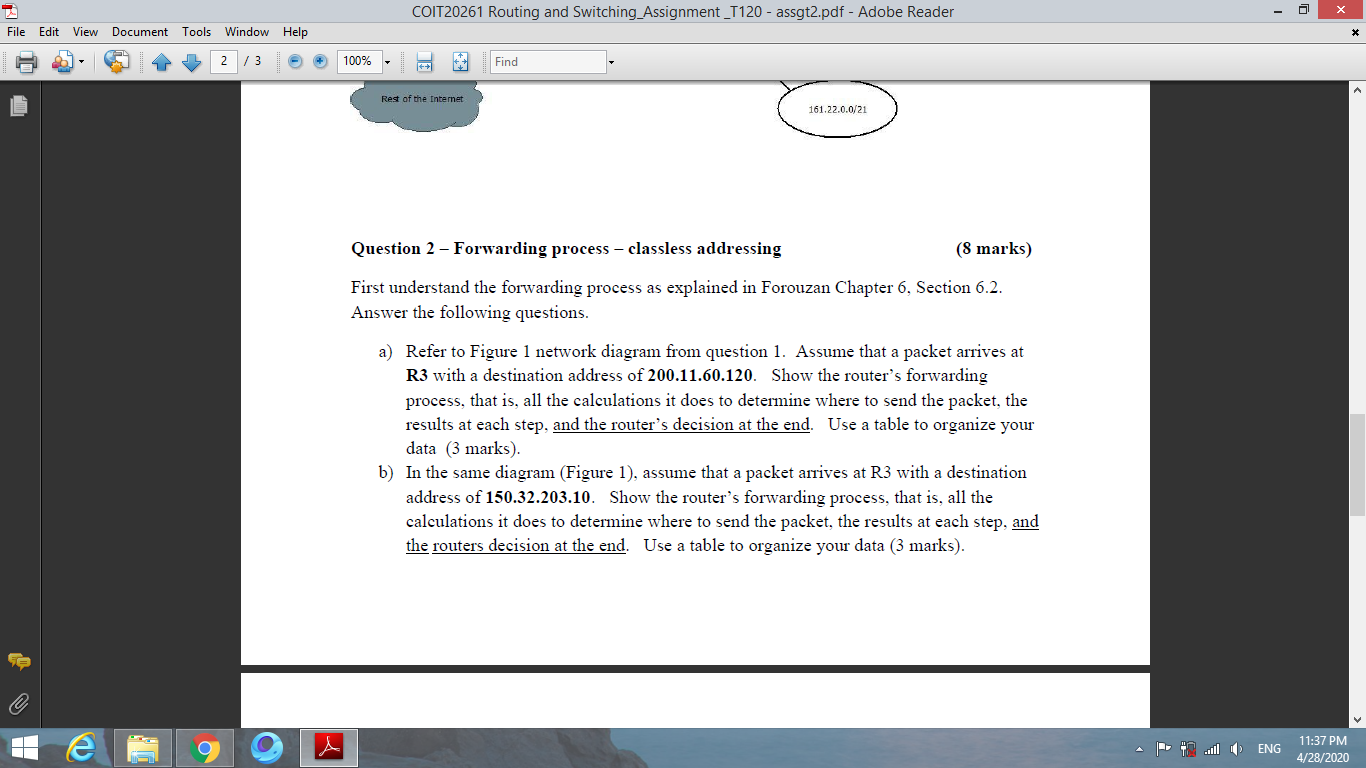 COIT20261 Routing and Switching Assignment_T120 - | Chegg.com