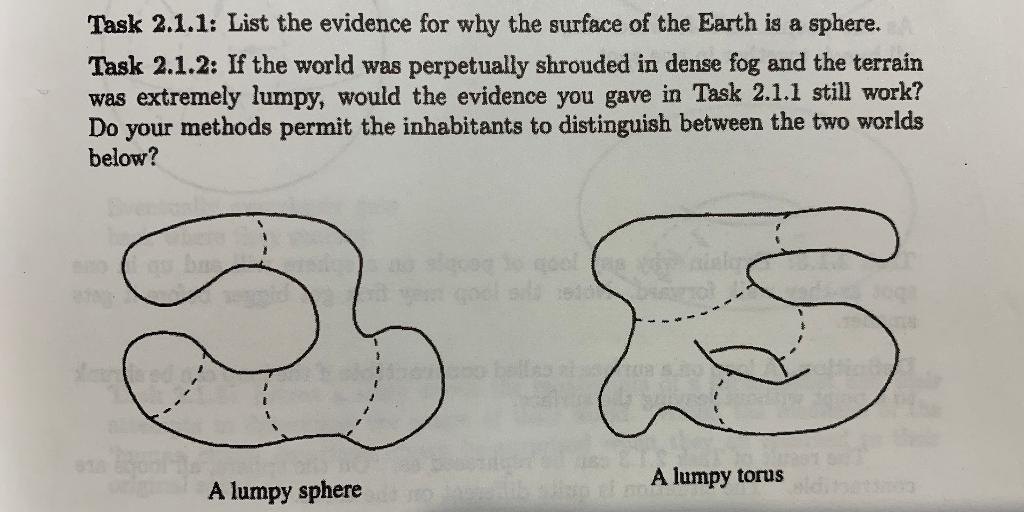Solved Task 2.1.1: List the evidence for why the surface of | Chegg.com