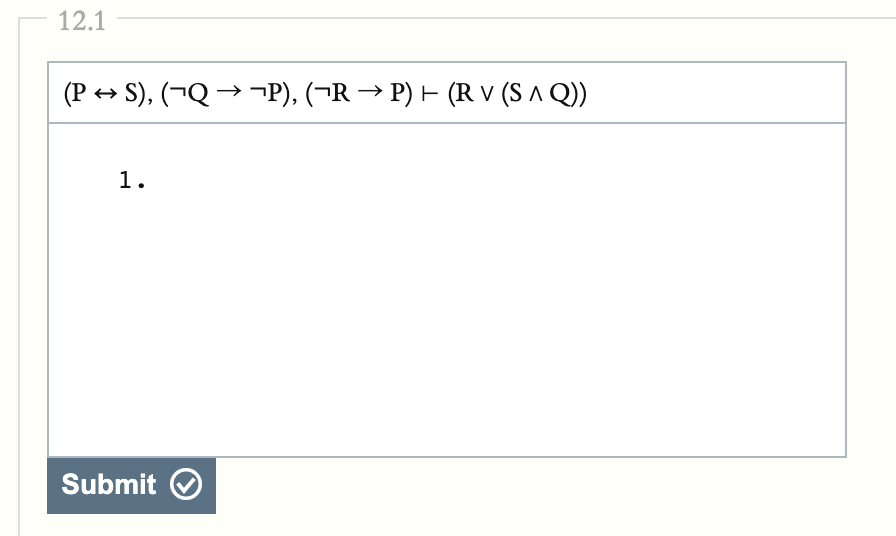 Solved Please prove the validity of the following argument. | Chegg.com