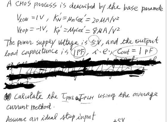 Solved H cmos process is described by the base paramete | Chegg.com