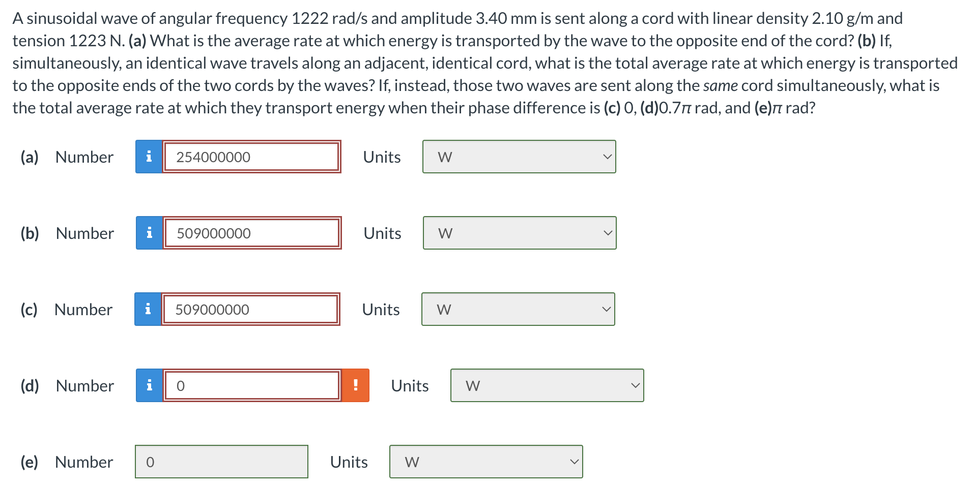 Solved A sinusoidal wave of angular frequency 1222rad/s and | Chegg.com