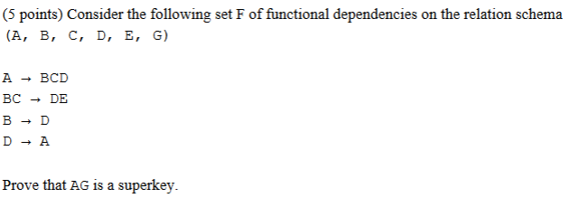 Solved ( 5 points) Consider the following set F of | Chegg.com