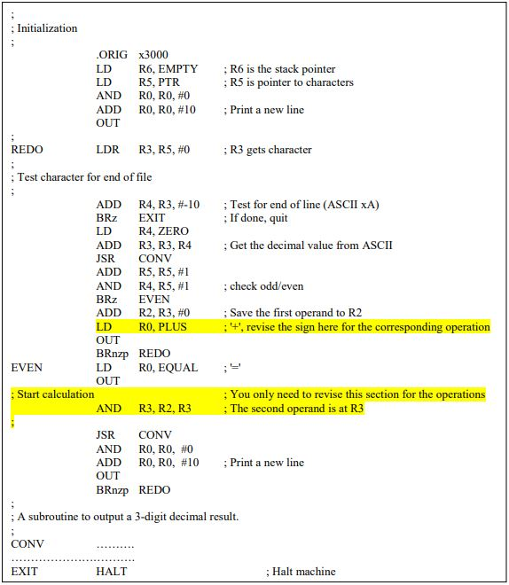 HELP WITH LC3 PROGRAM ADD PROGRAM IN "EDIT | Chegg.com