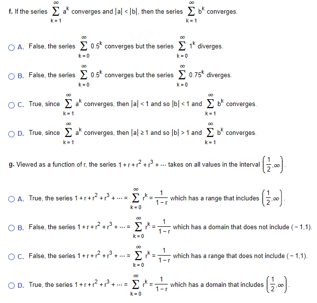 Solved Determine whether the following statements are true | Chegg.com