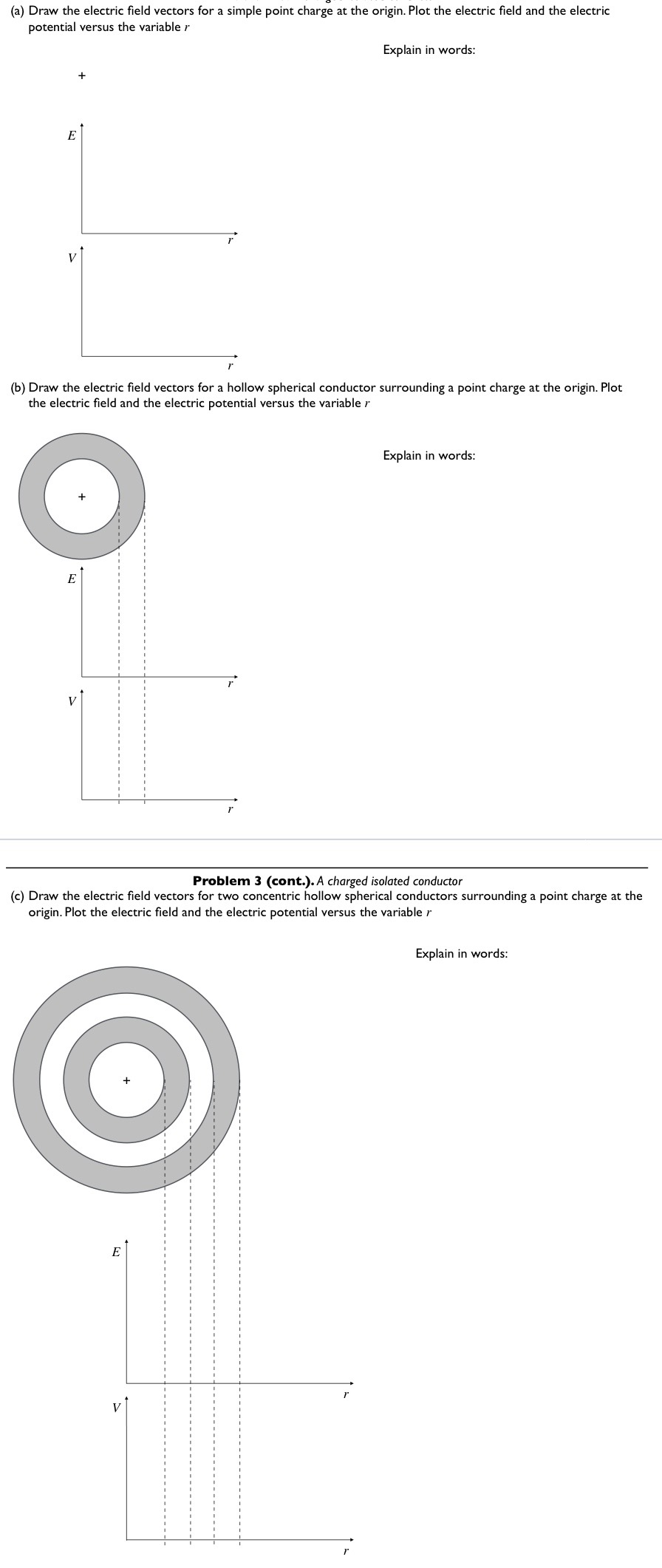Solved (a) Draw the electric field vectors for a simple | Chegg.com