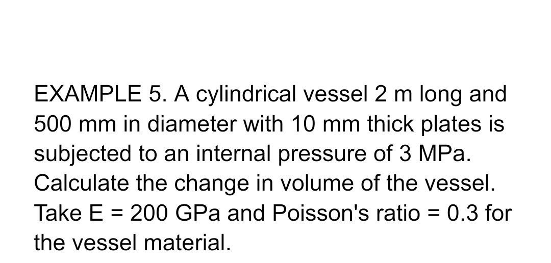 Solved SLOVE...QS ..... ﻿A cylindrical vessel 2 ﻿m long and | Chegg.com