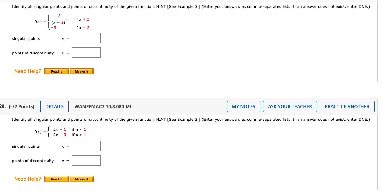 Solved Identify all singular points and points of | Chegg.com