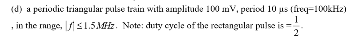 Solved 1. Compute and plot the two-sided amplitude spectrum | Chegg.com
