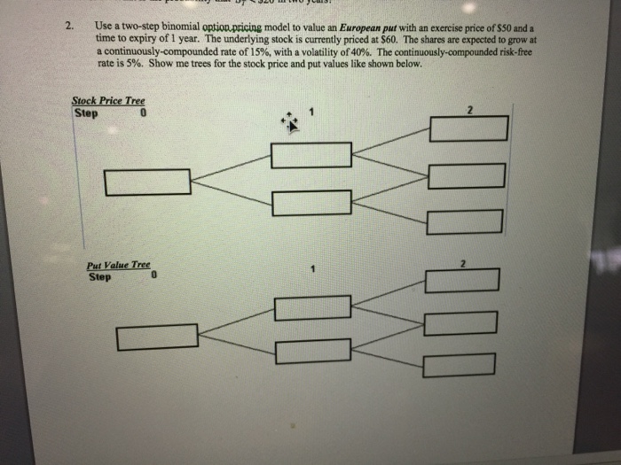 Solved Use a two-step binomial option pricing model to value | Chegg.com Solved Use a two-step binomial option pricing model to value | Chegg.com