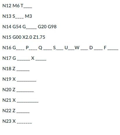 Using a canned roughing cycle for a lathe, cut the | Chegg.com