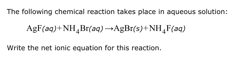 Solved The following chemical reaction takes place in | Chegg.com