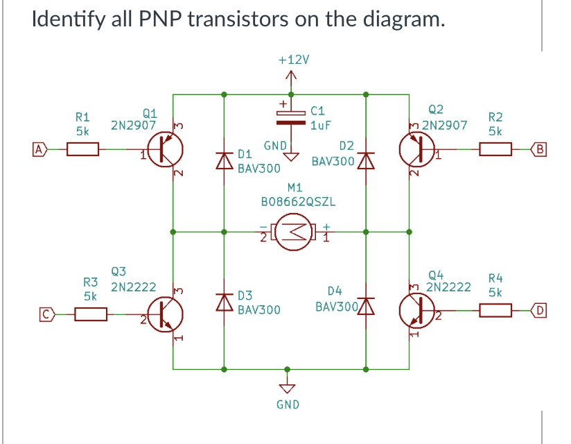 Solved Identify all PNP transistors on the diagram. +12V C1 | Chegg.com