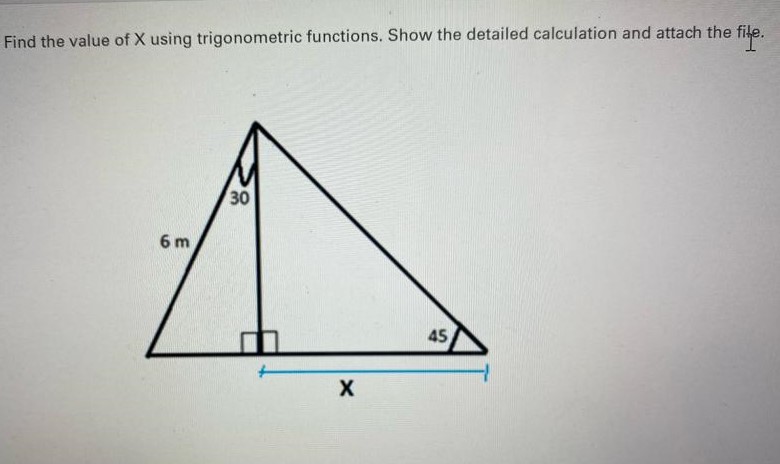 Solved Find the value of X using trigonometric functions. | Chegg.com