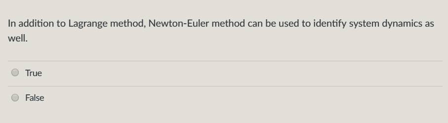 Solved In addition to Lagrange method, Newton-Euler method | Chegg.com