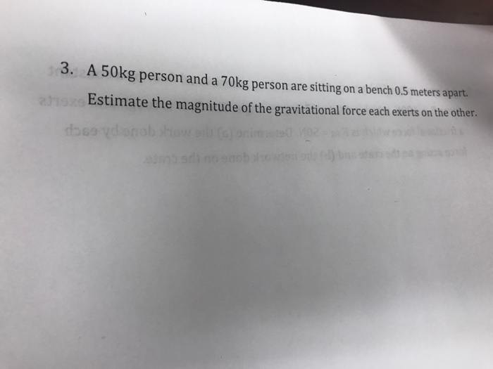 Solved A 50kg person and a 70kg person are sitting on a | Chegg.com