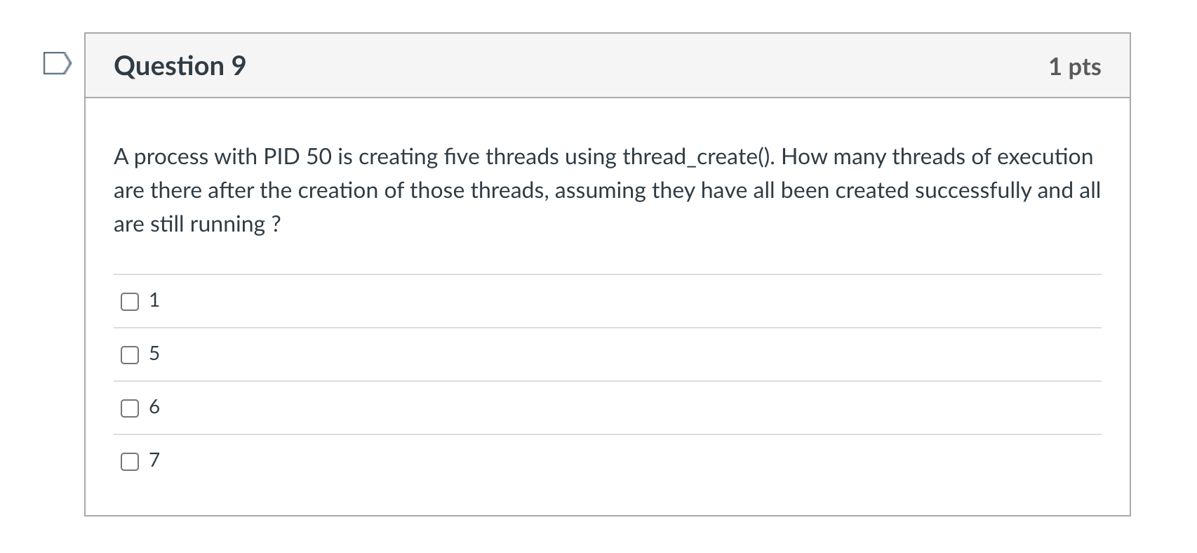 Solved Five threads are created by a process with PID 10. | Chegg.com