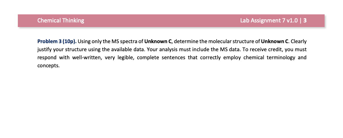 Solved Chemical Thinking Lab Assignment 7 v1.0 | 1 Lab | Chegg.com