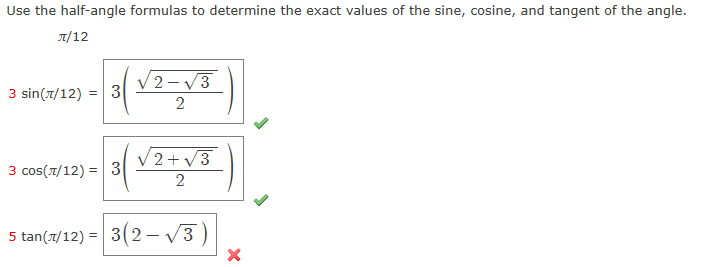 Solved Use the half-angle formulas to determine the exact | Chegg.com