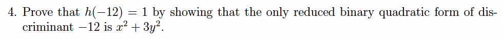 4. Prove that h(−12)=1 by showing that the only | Chegg.com