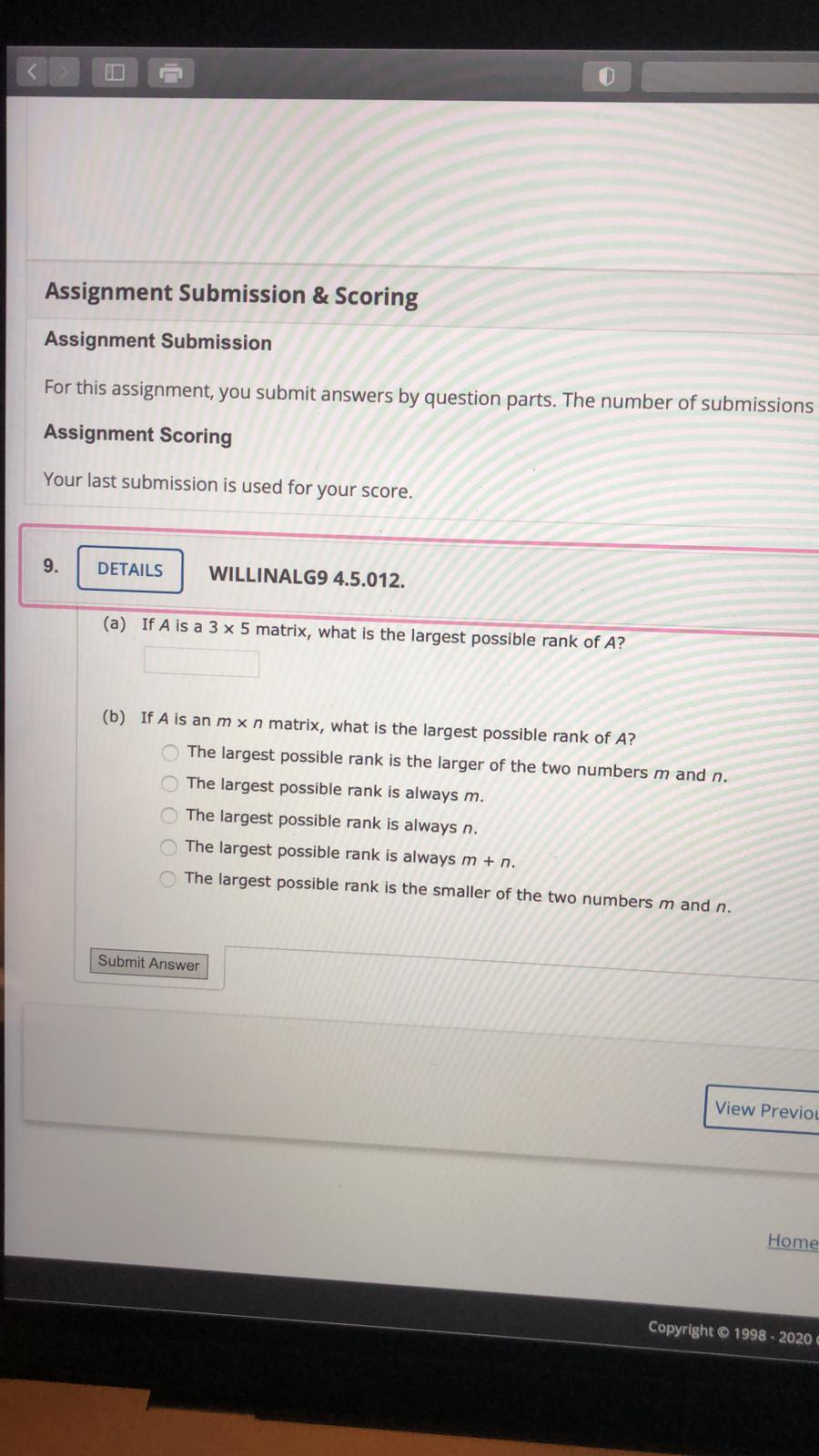 Solved Assignment Submission & Scoring Assignment Submission | Chegg.com