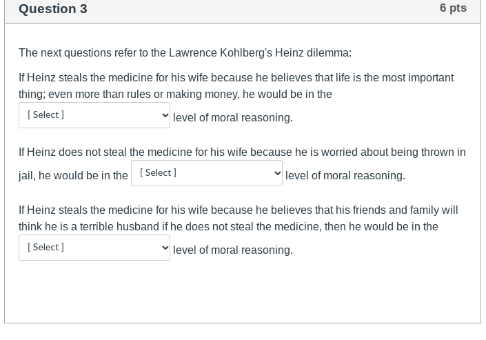 Solved select one of it for each question post | Chegg.com