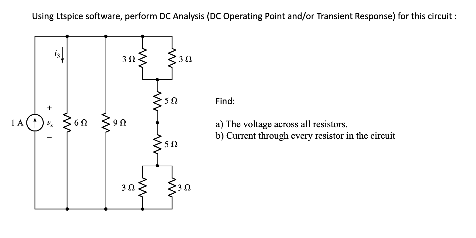 Solved Using Ltspice software, perform DC Analysis (DC | Chegg.com