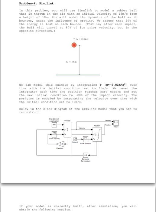 Solved Problem 4: Simulink In this problem, you will use | Chegg.com