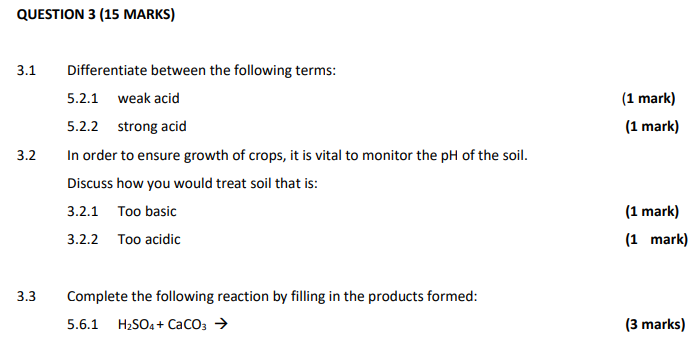 Solved 3.1 Differentiate between the following terms: 5.2.1 | Chegg.com
