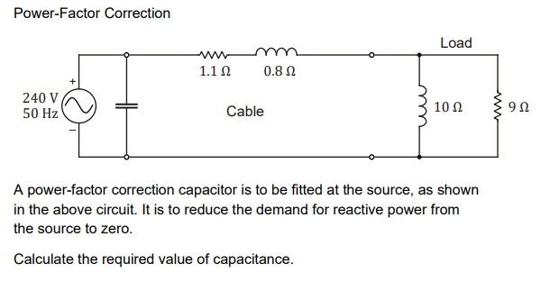 Power-Factor Correction A power-factor correction | Chegg.com