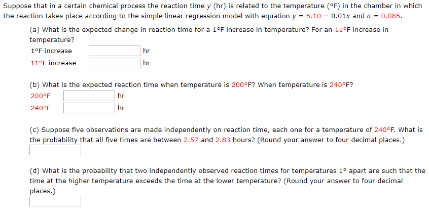 Solved Suppose That In A Certain Chemical Process The