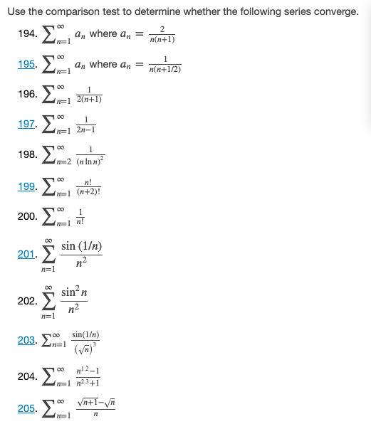 Solved Use the comparison test to determine whether the | Chegg.com