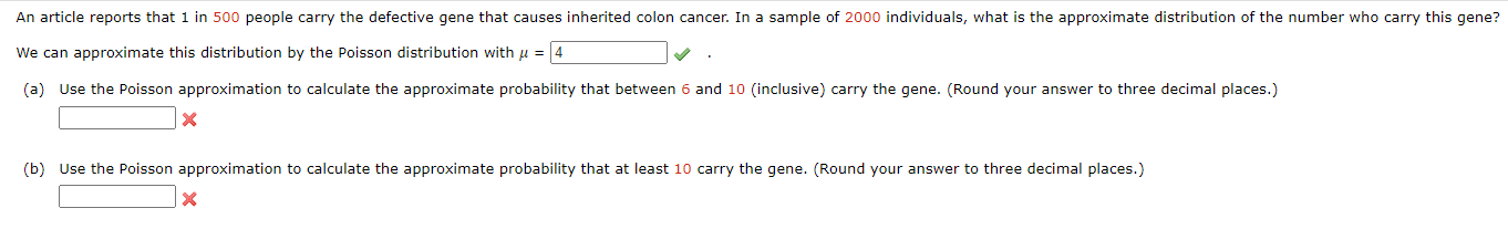 Solved We can approximate this distribution by the Poisson | Chegg.com