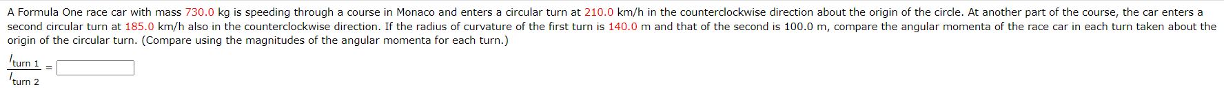 Solved origin of the circular turn. (Compare using the | Chegg.com