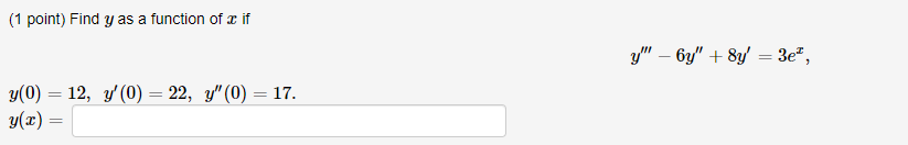 Solved Find yy as a function of xx | Chegg.com