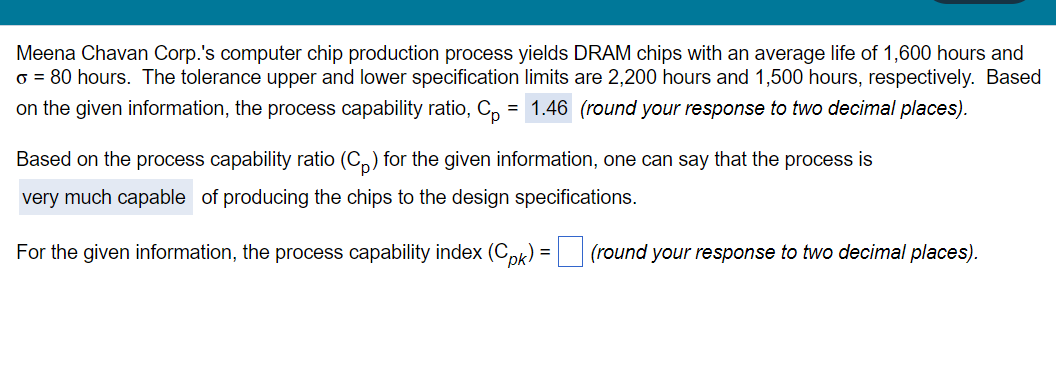 Solved Meena Chavan Corp.'s computer chip production process | Chegg.com