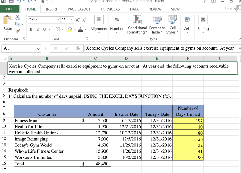 Solved Xercise Cycles Company sells exercise equipment to | Chegg.com