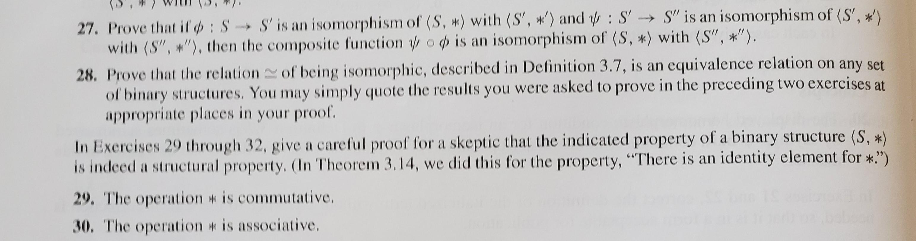 27. Prove that if () : S - S' is an isomorphism of | Chegg.com