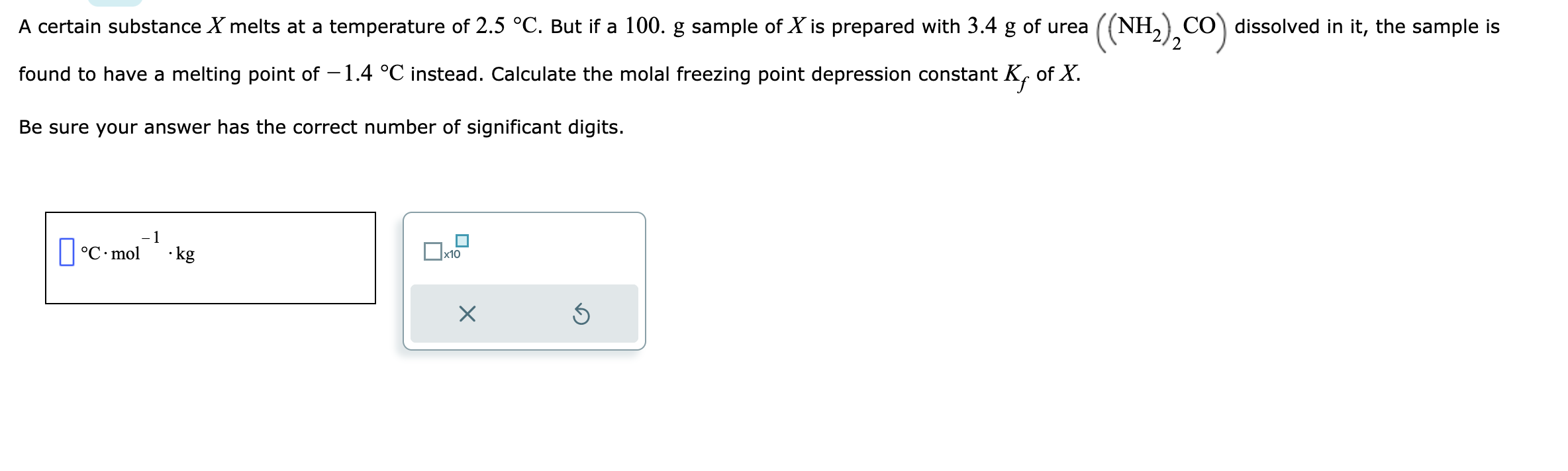 Solved A certain substance X melts at a temperature of | Chegg.com