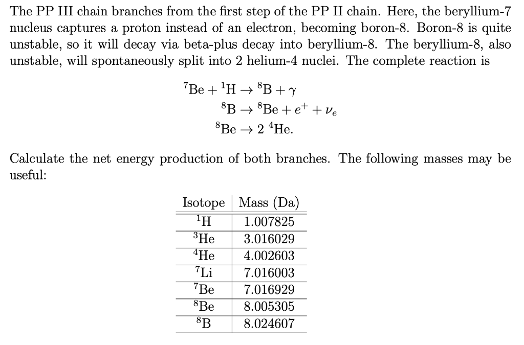 Solved The primary branch of the proton-proton chain, called | Chegg.com