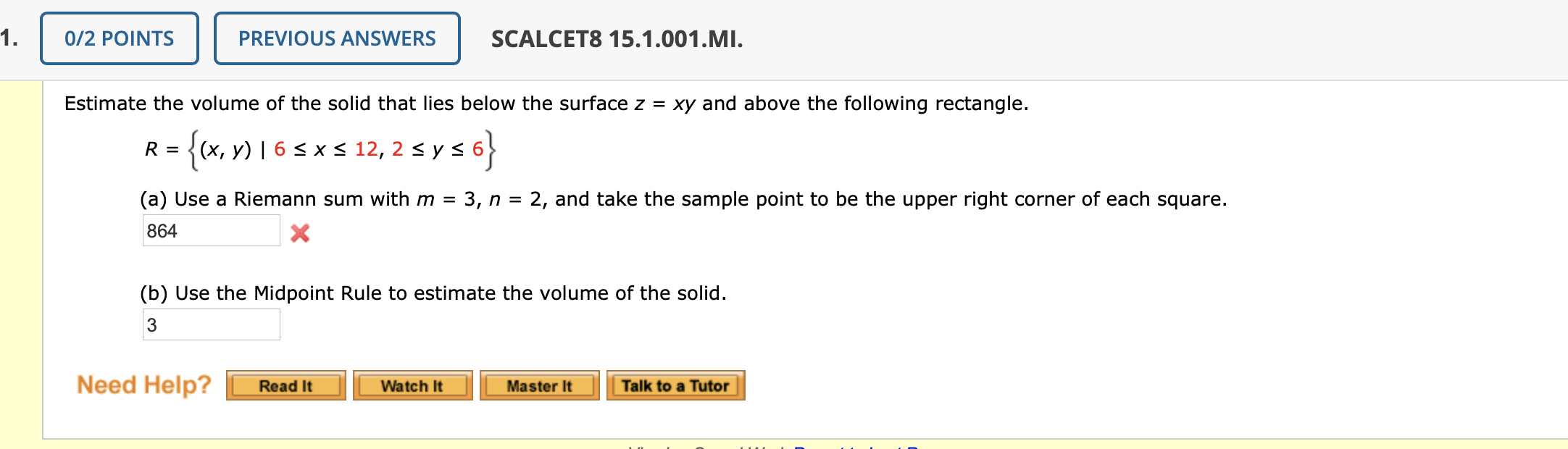 Solved 0/1 POINTS PREVIOUS ANSWERS SCALCET8 15.7.017. Use | Chegg.com