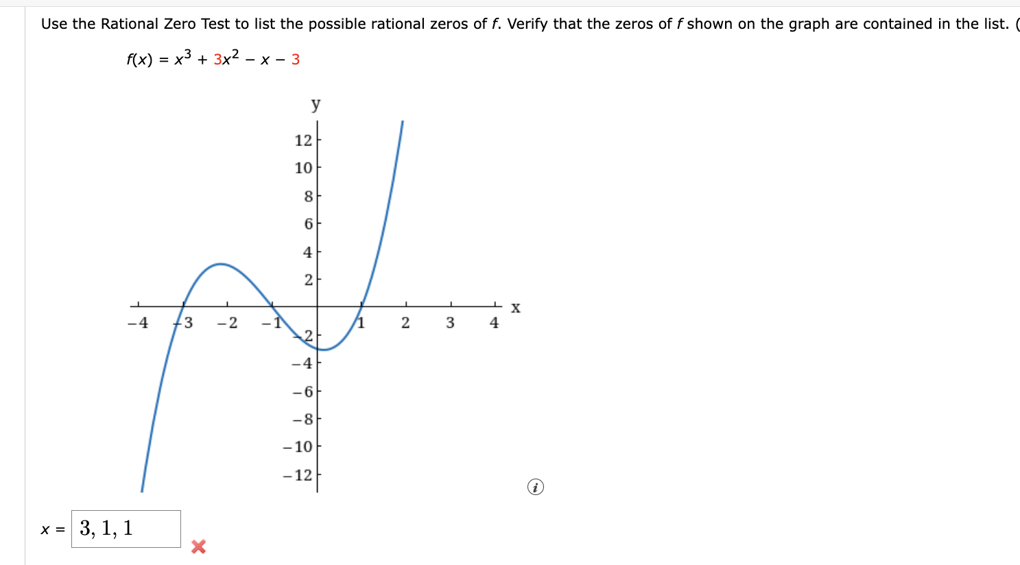 Solved Use the Rational Zero Test to list the possible | Chegg.com
