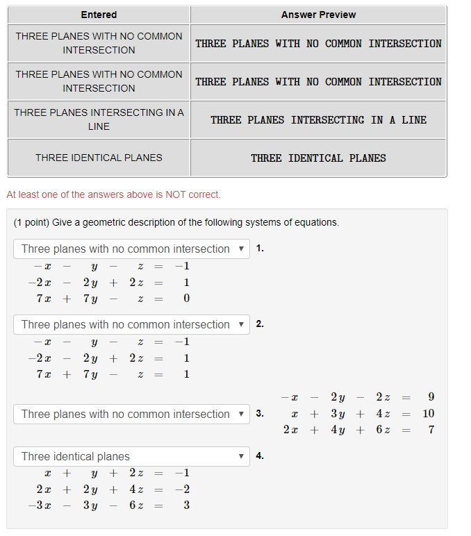Solved choose whether: -three identical planes -three planes | Chegg.com